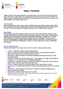 Sleep Factsheet - Banbridge Academy