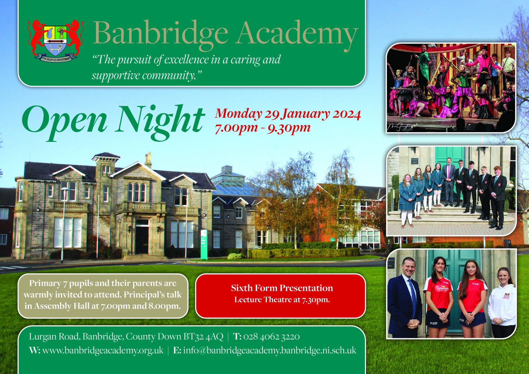 BA P7 Open Night flyer 2024 - Banbridge Academy