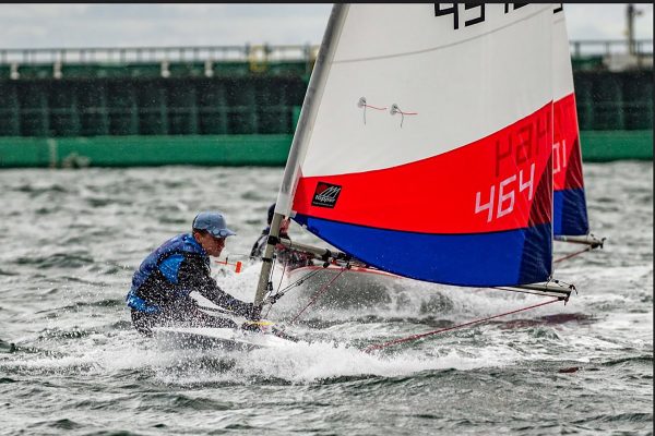 Adam in action in his race - Banbridge Academy