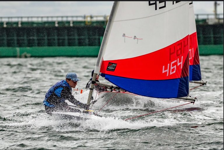 Adam in action in his race - Banbridge Academy